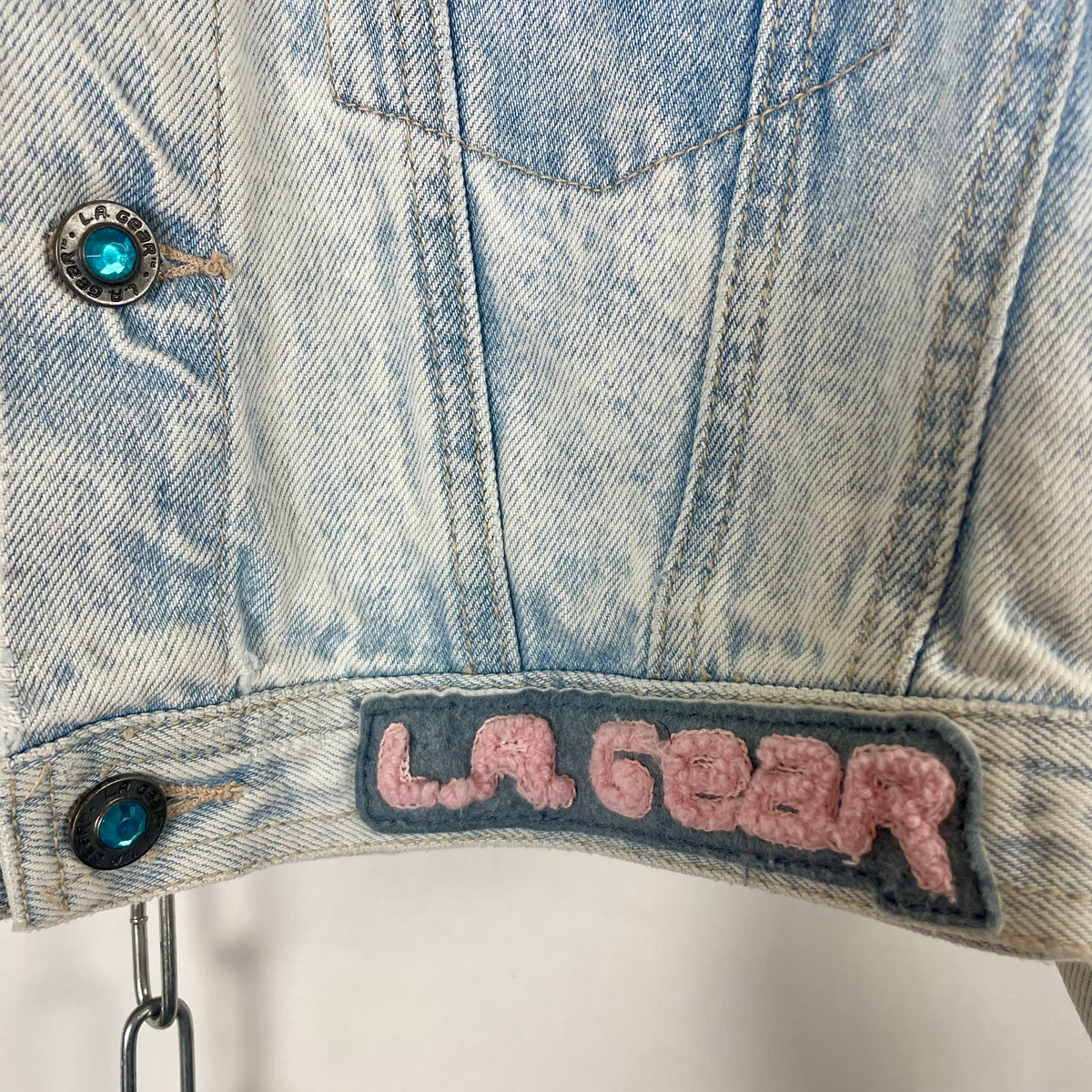 1980s LA Gear acid wash cropped denim jacket – Hey Tiger