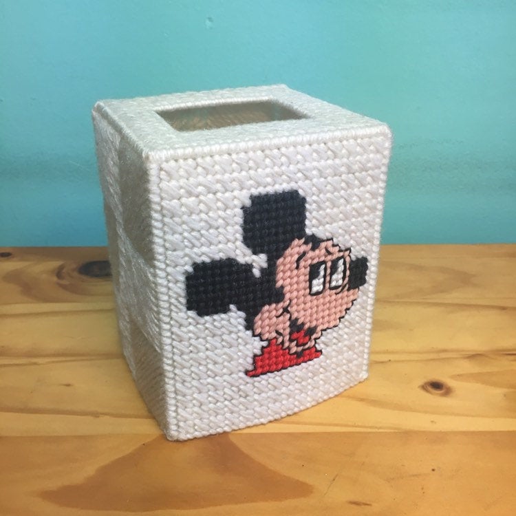 Vintage 1970s Mickey Mouse tissue box cover // retro kids bedroom bath ...
